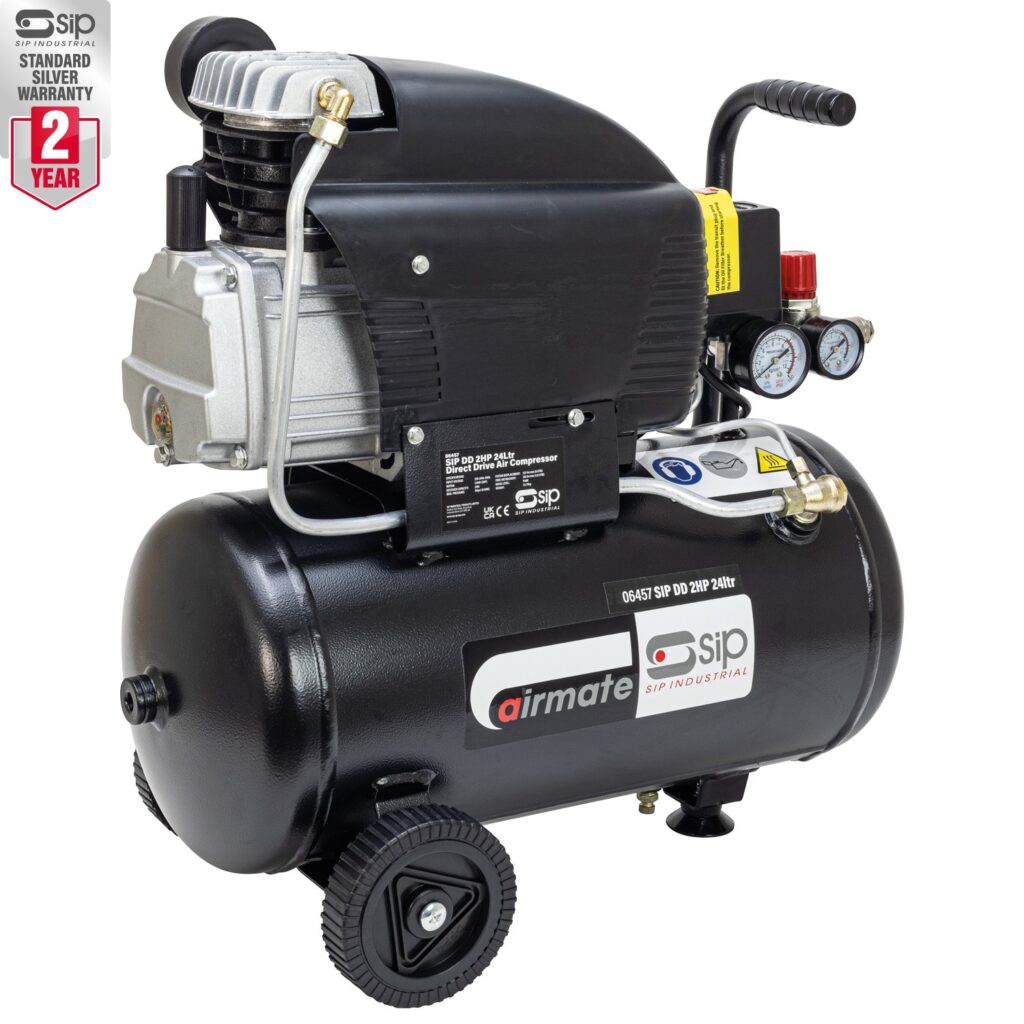 06457 SIP RC2/24 Air compressor 24Ltr tank - Kendal Tools & Machinery