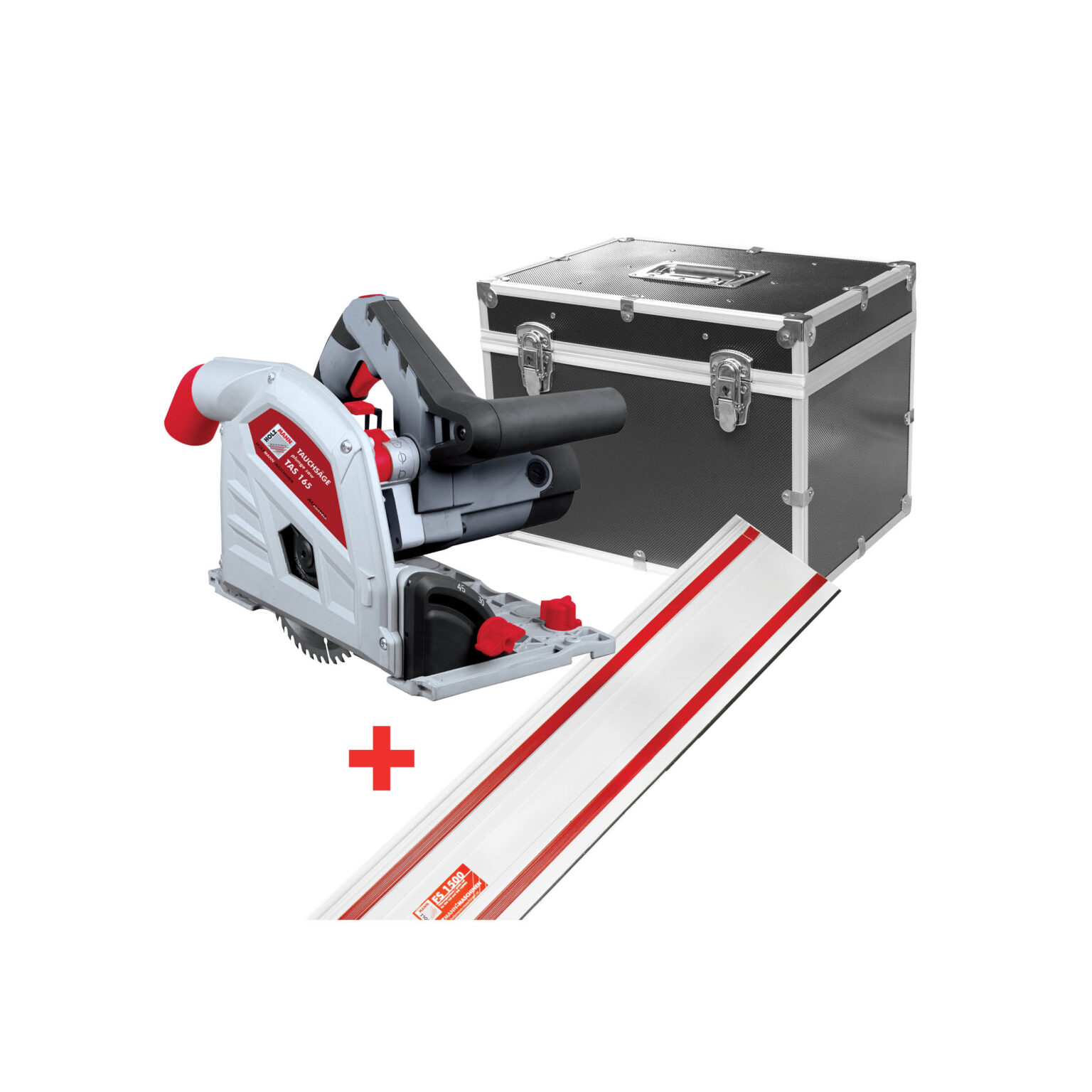 Holzmann TAS165PRO-P1 165mm dia. Plunge saw Package 1 inc 1500mm Guide ...