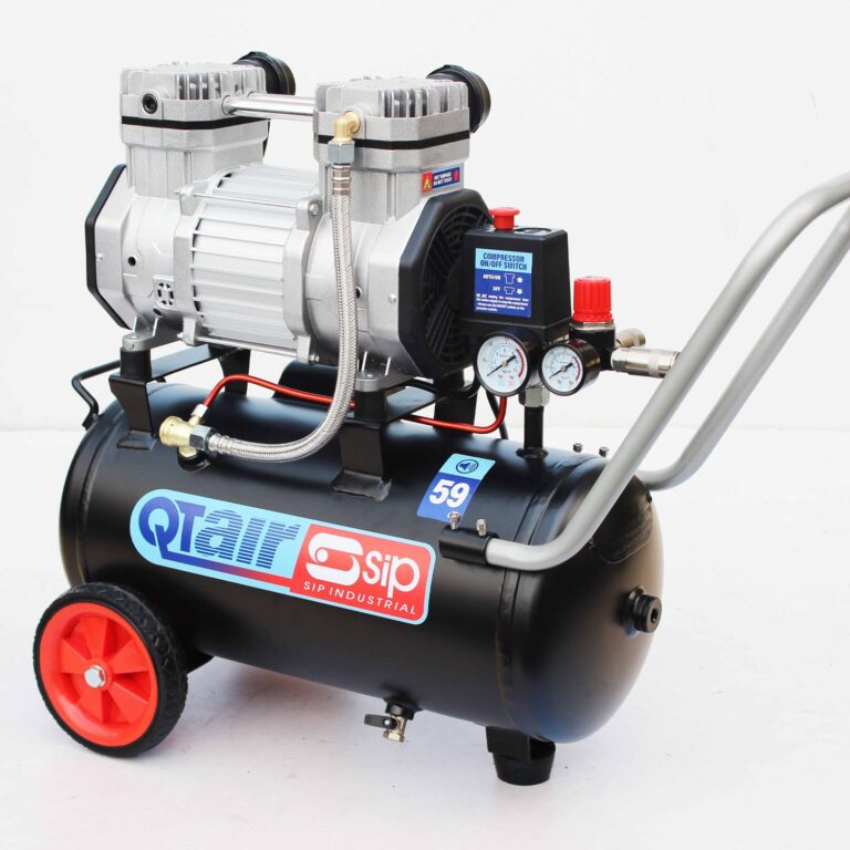 SIP 05491 QT DD 1.5hp 24ltr Ultra Low Noise 4-Pole Oil Free Compressor ...
